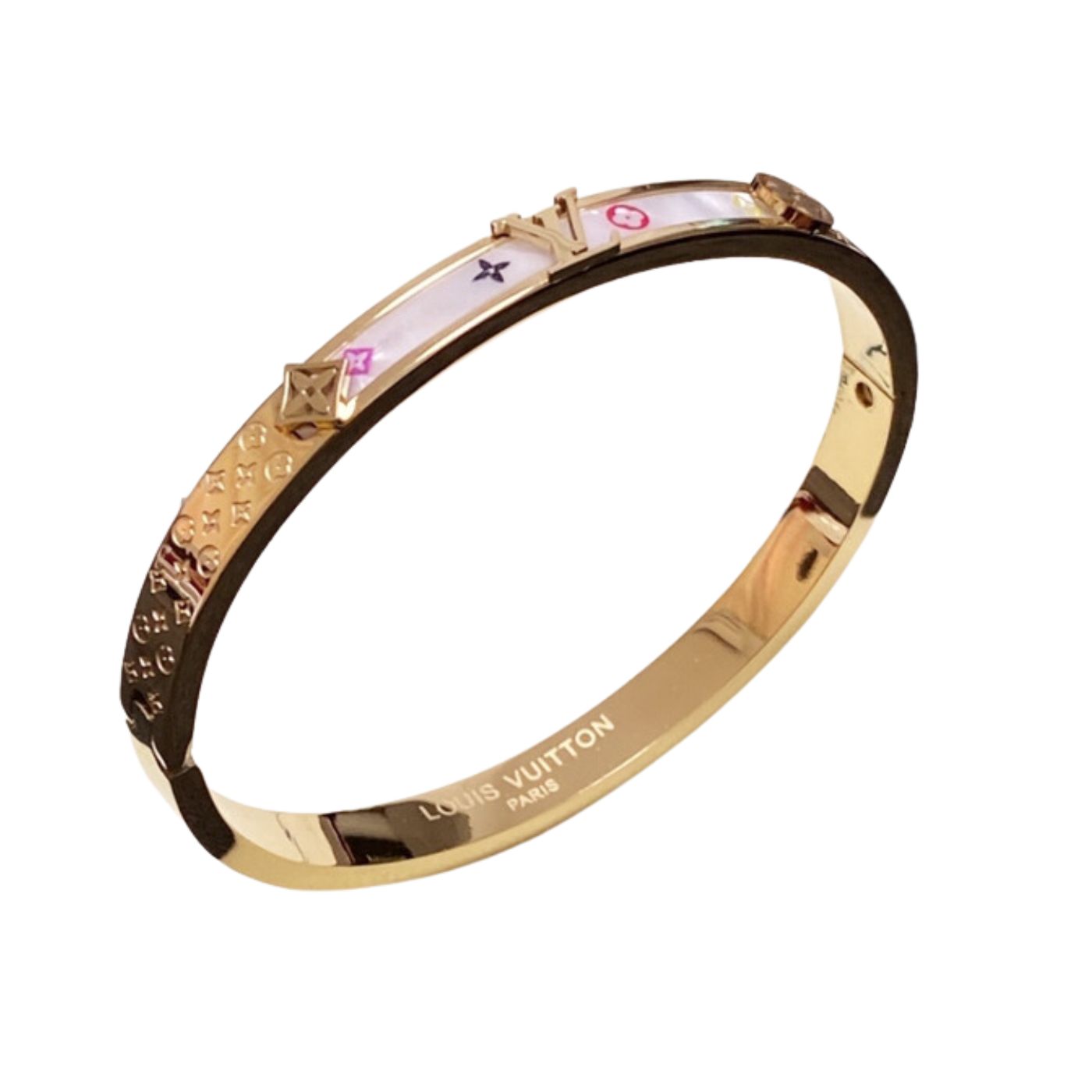 Louis Vuitton Pattern Bracelet Gold For Women - MassToneUS