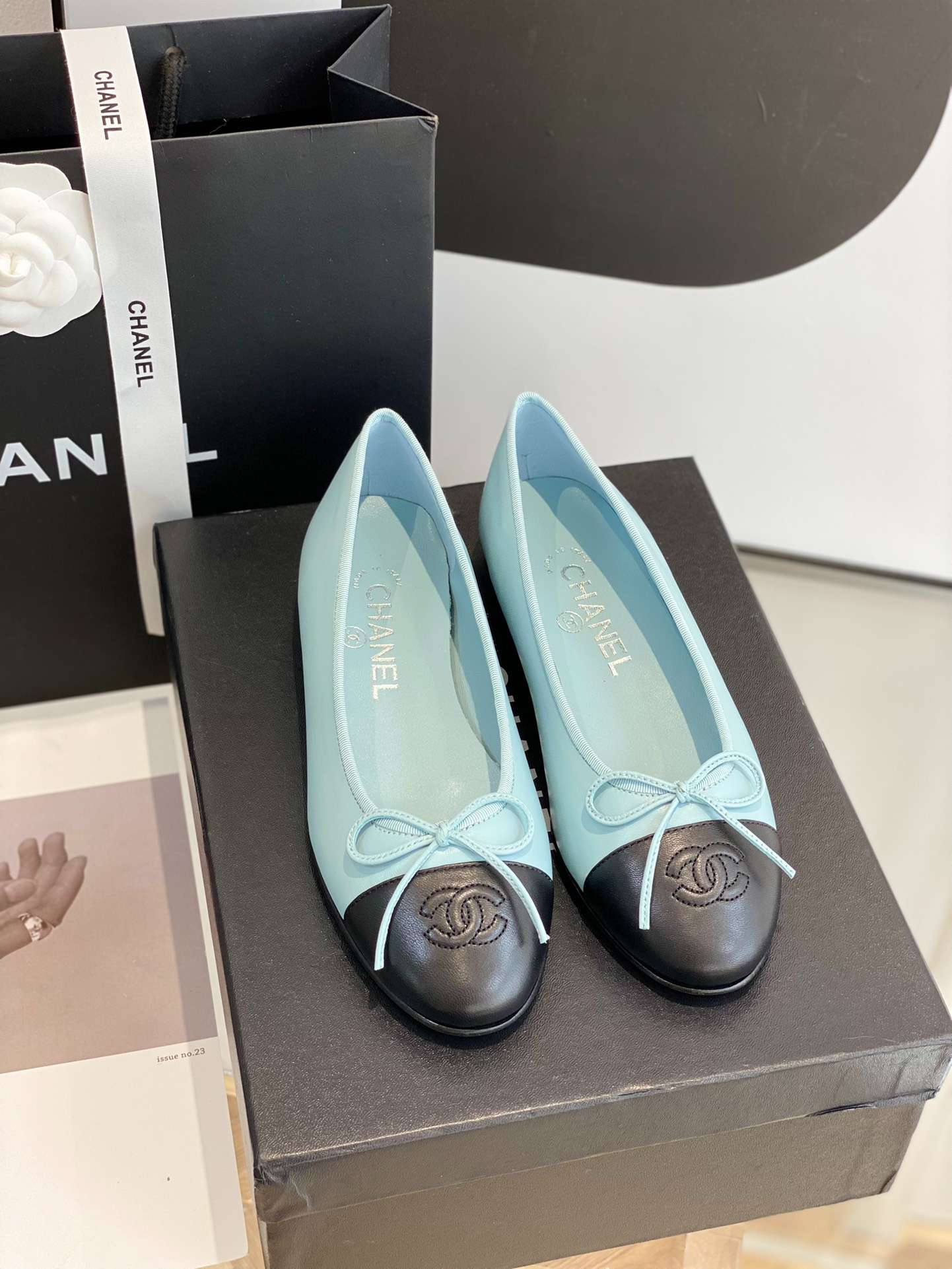Chanel Ballet Flats Blue For Women - MassToneUS