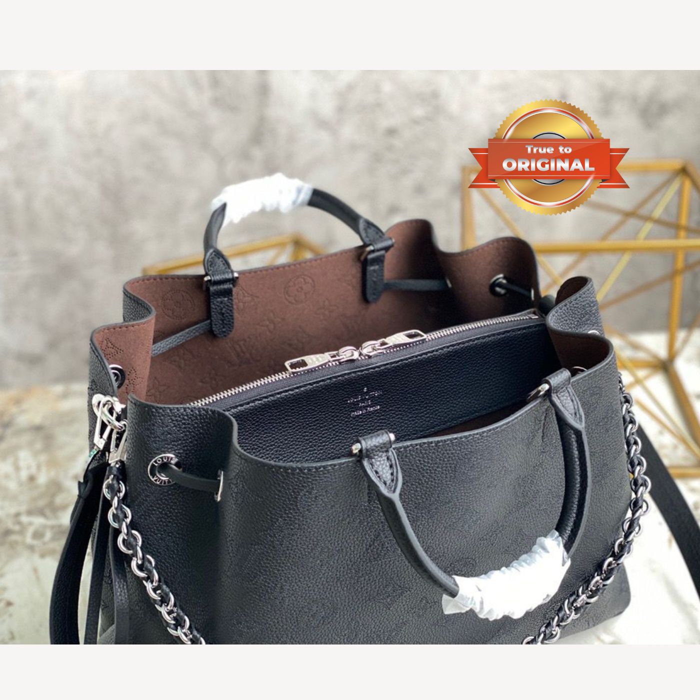 [True-to-ORIGINAL] Louis Vuitton Bella Tote Mahina Black For Women 12 ...