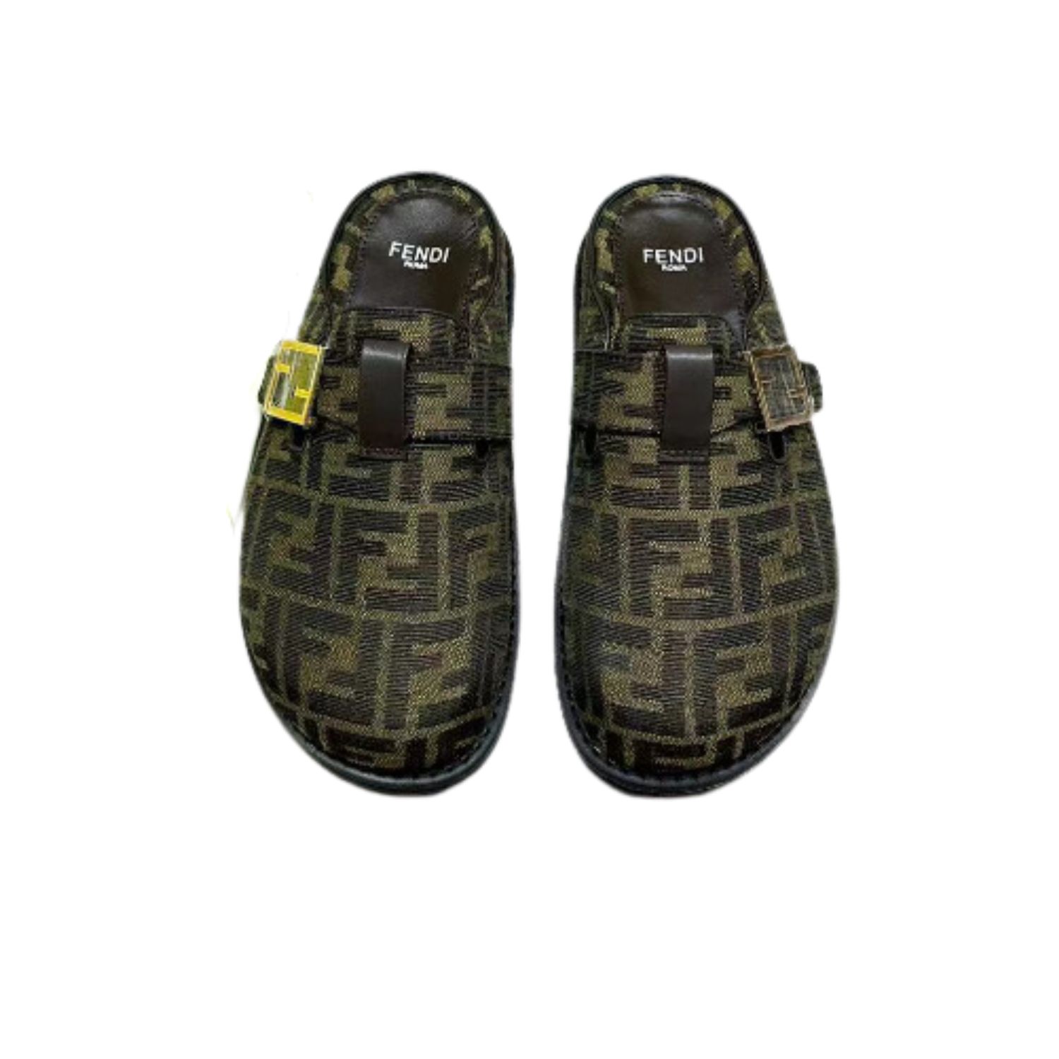 Fendi Feel Mules Brown For Men - MassToneUS