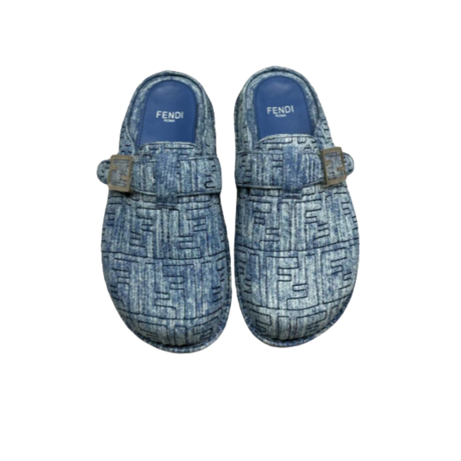 Fendi Feel Mules Blue For Men - MassToneUS