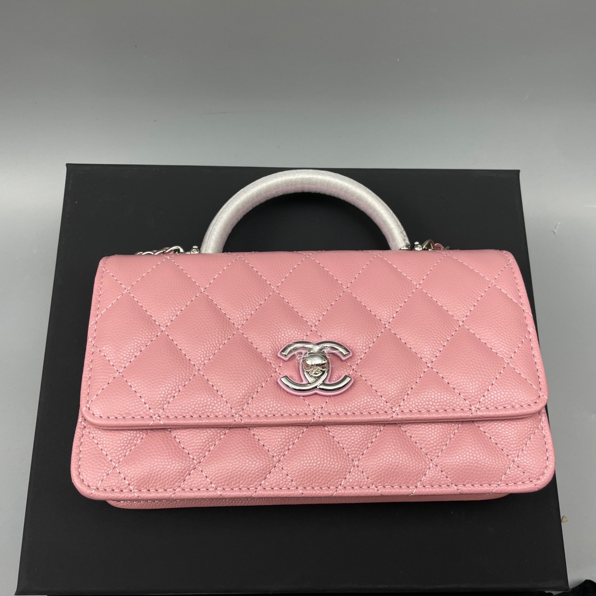 [True-to-ORIGINAL] Chanel Clutch With Chain Pink 7.3in/18.5cm For Women ...