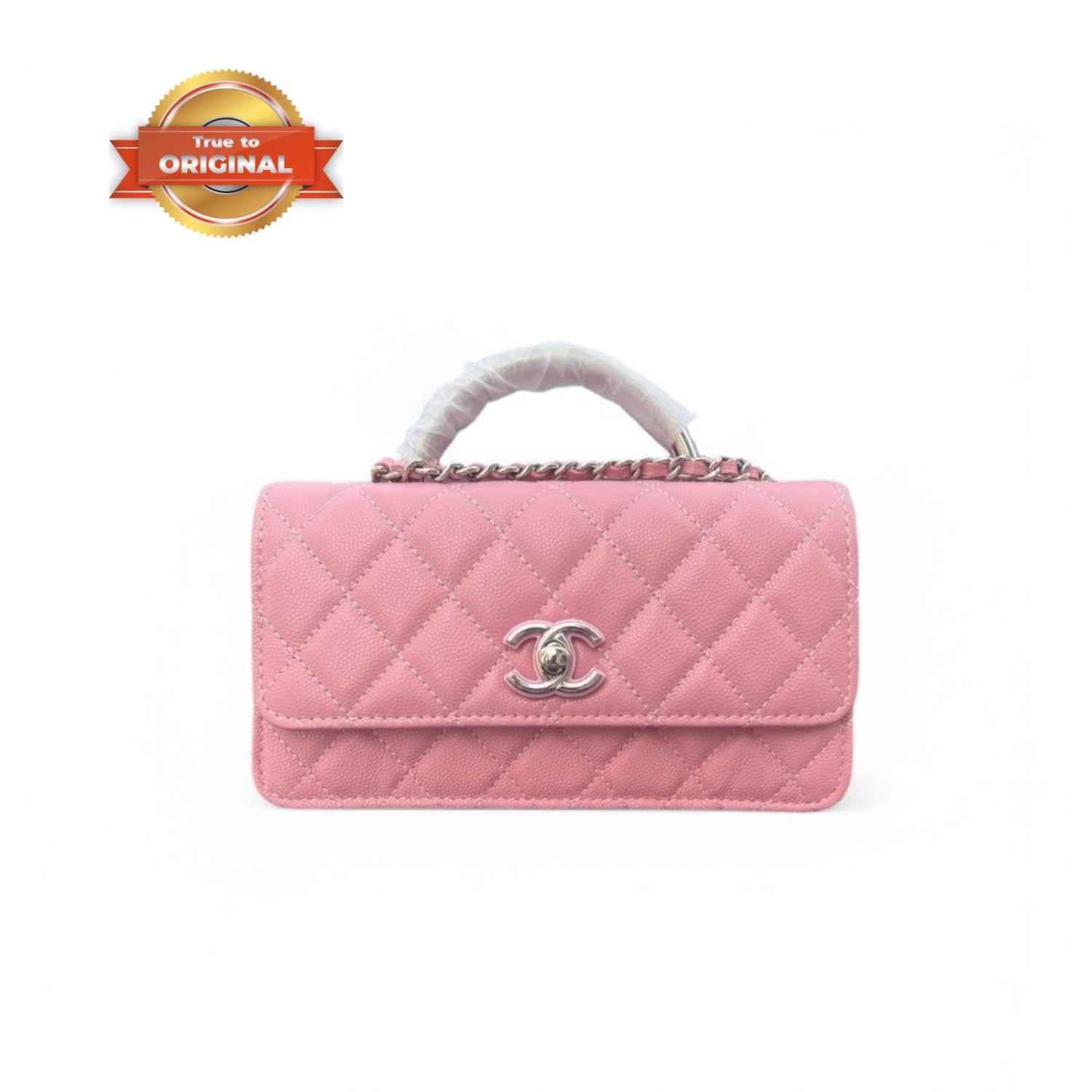 [True-to-ORIGINAL] Chanel Clutch With Chain Pink 7.3in/18.5cm For Women ...