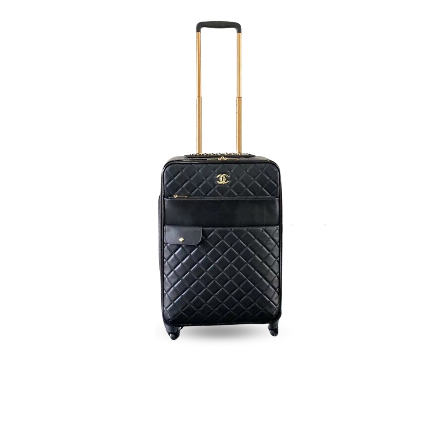 Chanel Quilted Suitcase Black For Women 19.7in/50cm - MassToneUS
