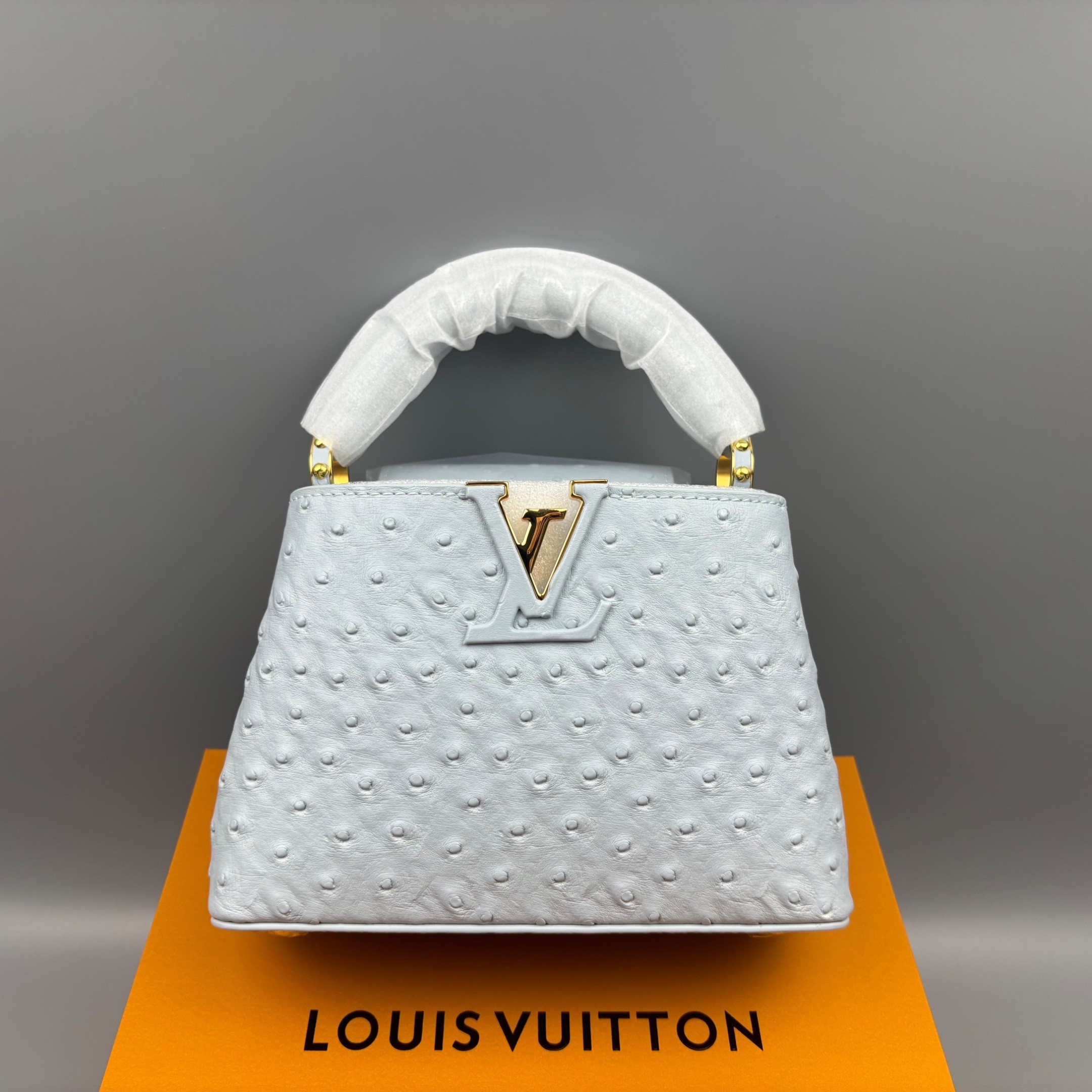 [True-to-ORIGINAL] Louis Vuitton LV x TM Capucines Mini Ostrich Baby ...