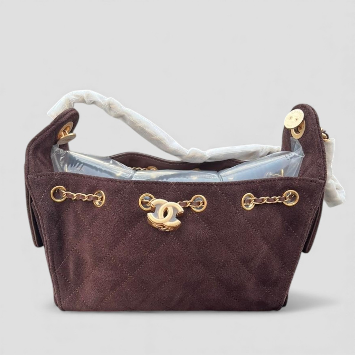 Chanel 25 Mini Handbag Dark Brown For Women 8.7in/22cm‎ AS5631-B18799 ...