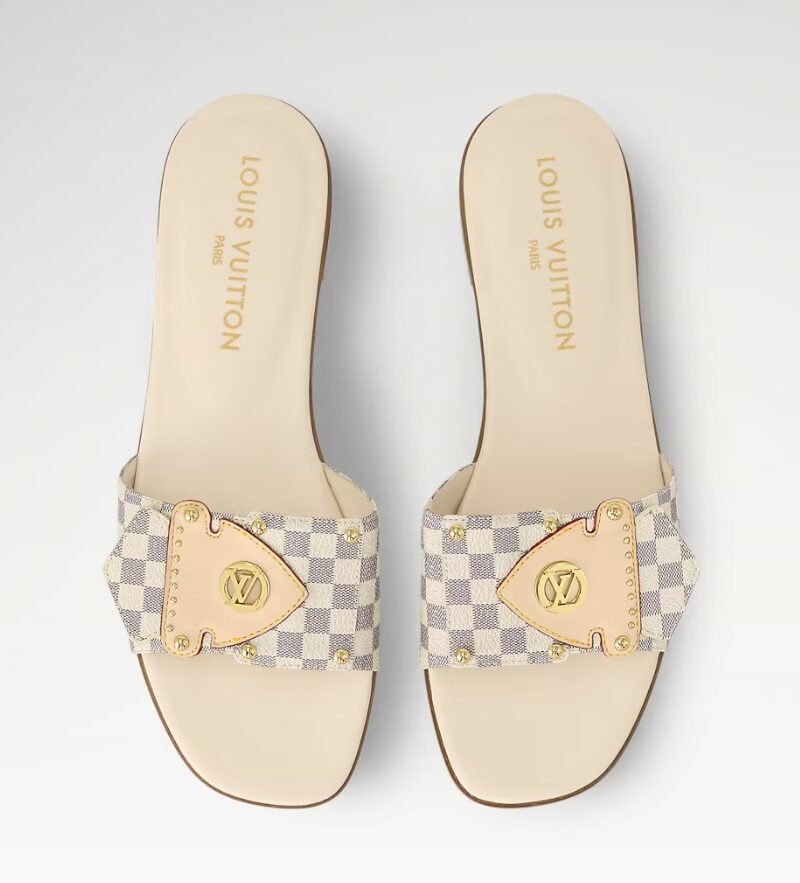 Louis Vuitton LV Frame Flat Mule Damier Canvas For Women 1AHLPS ...