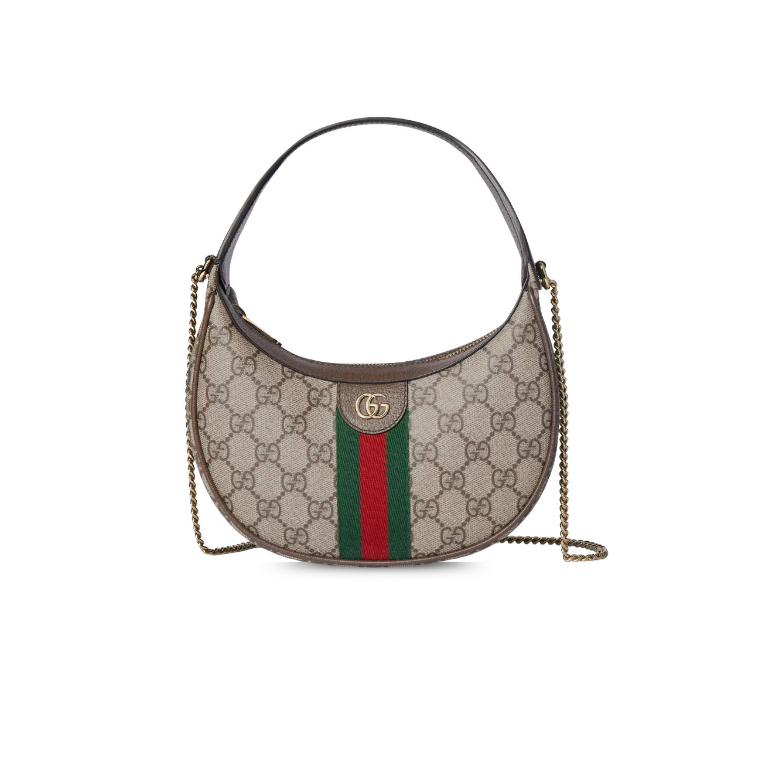 Gucci Ophidia Small Shoulder Bag 7.9in/ 20cm Beige/ Dark Brown Gold ...
