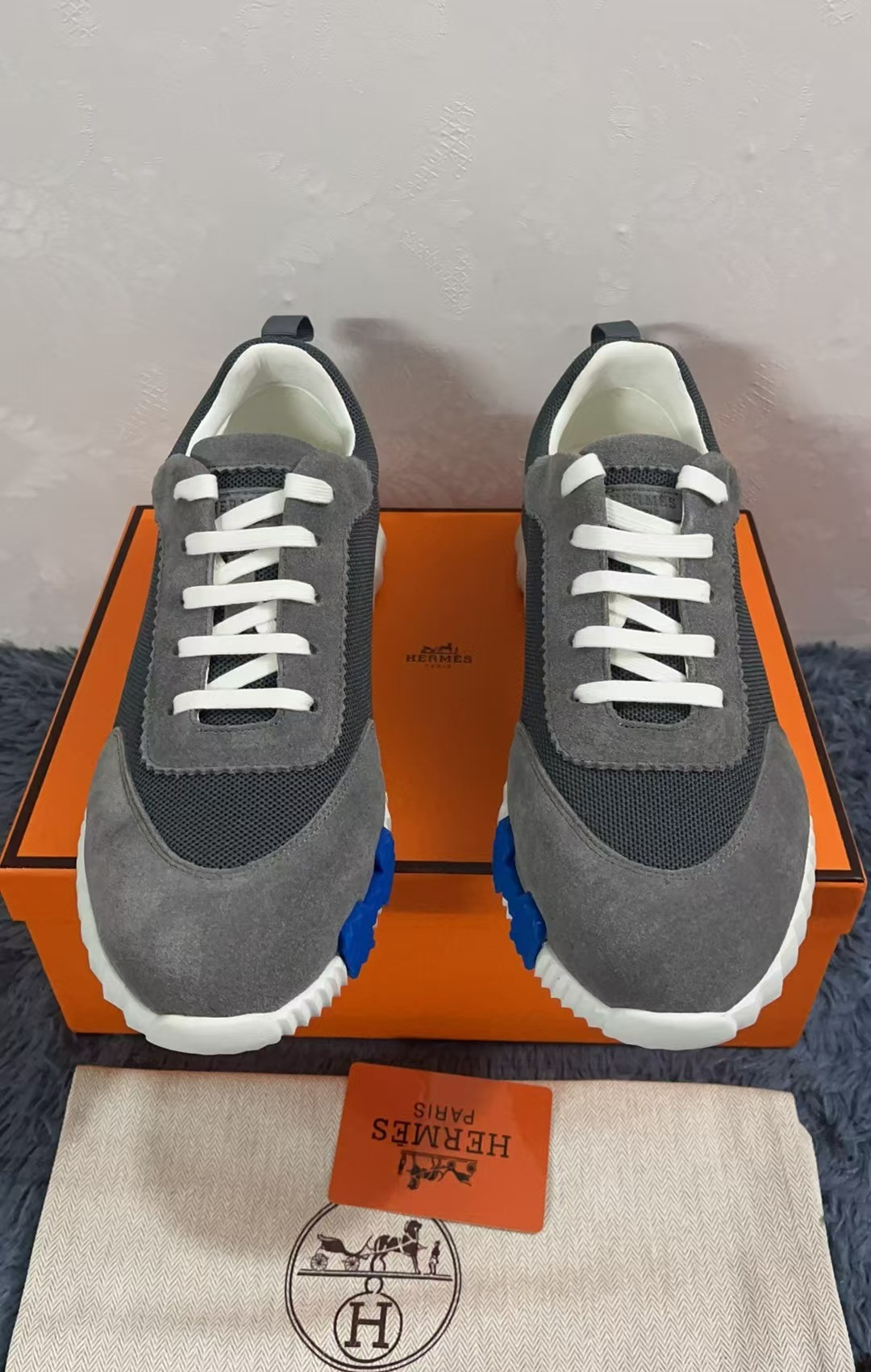 Hermes Bouncing Sneaker Grey For Men H202934ZHM5420 - MassToneUS