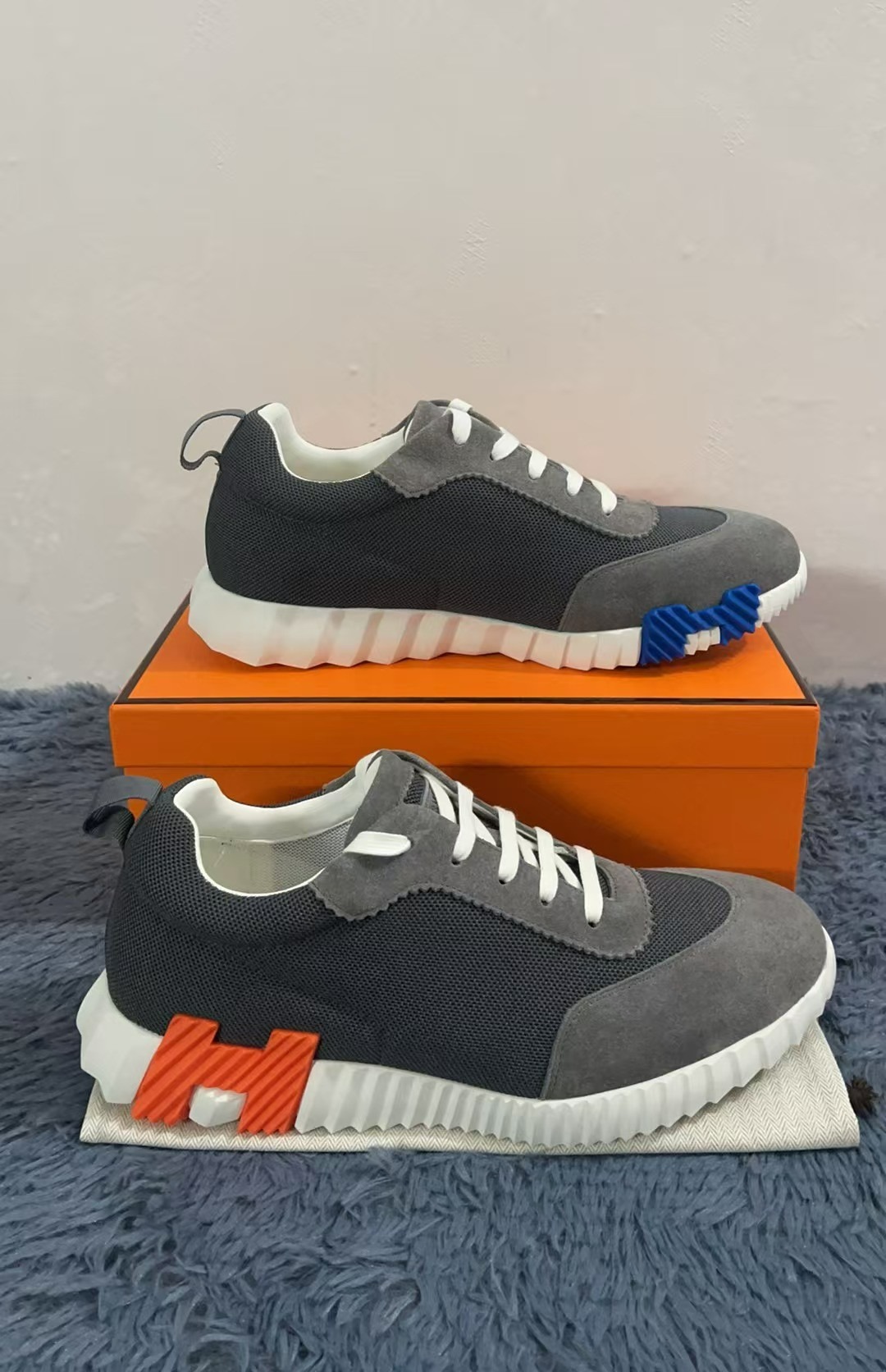 Hermes Bouncing Sneaker Grey For Men H202934ZHM5420 - MassToneUS