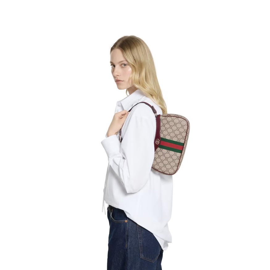 Gucci Ophidia Small Shoulder Bag 10.2in/ 26cm Beige/ Brown Gold ...