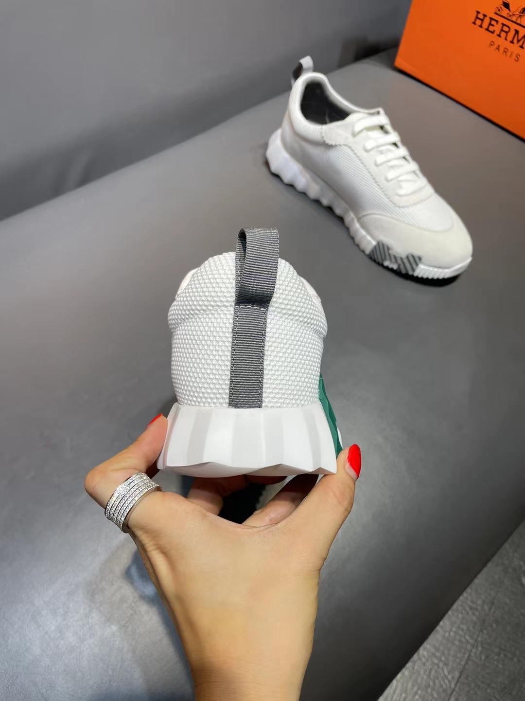 Hermes Bouncing Sneaker Beige For Men - MassToneUS