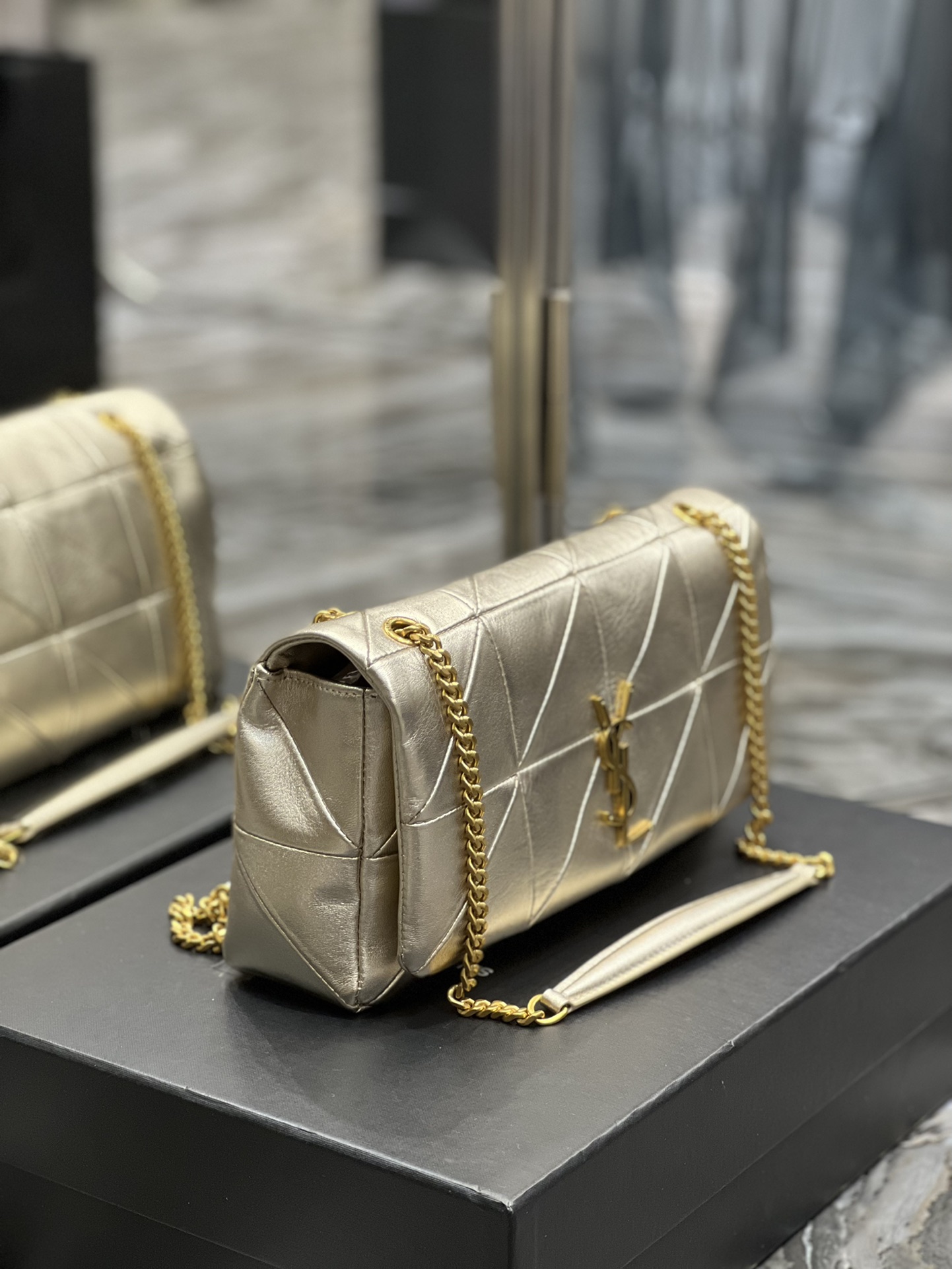 [True-to-ORIGINAL] Saint Laurent Jamie Medium Chain Bag Gold For Women ...